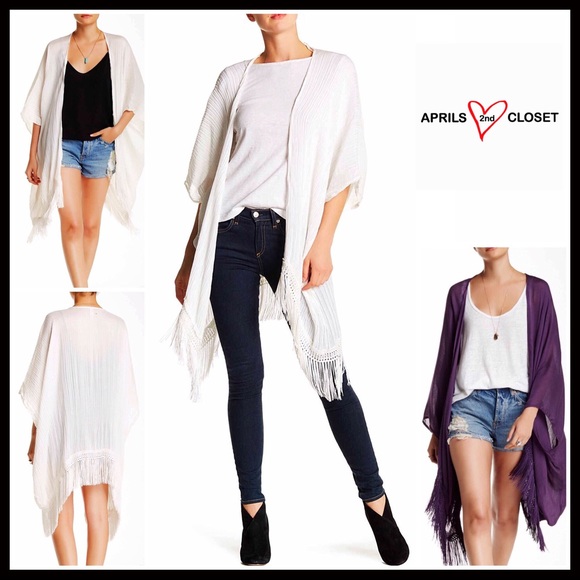 Sweaters | White Long Duster Swing Ruana Cardi | Poshmark